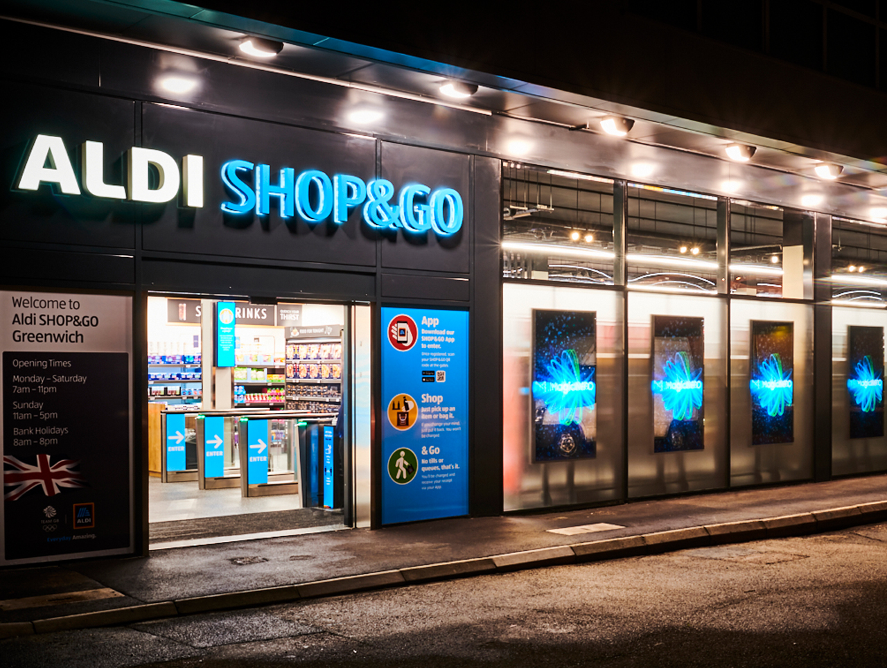 „App“ durch die Kasse: Aldi UK startet mit Shop & Go | stores+shops
