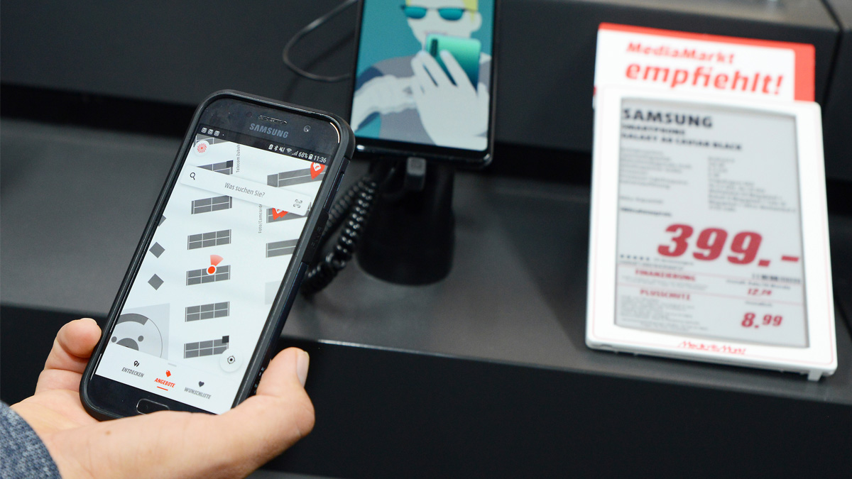 Lichtbasierte Instore-Navigation in Media Markt-Filiale | stores+shops