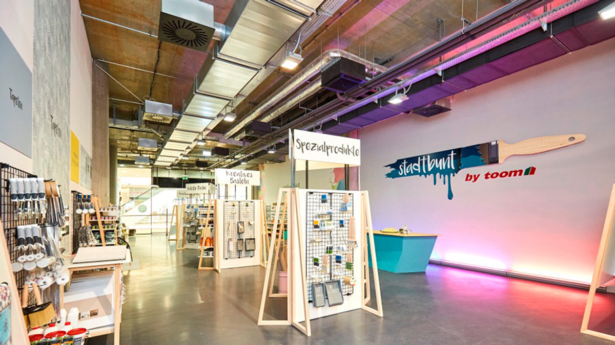 Farbenfroher Toom Pop-up-Store | stores+shops