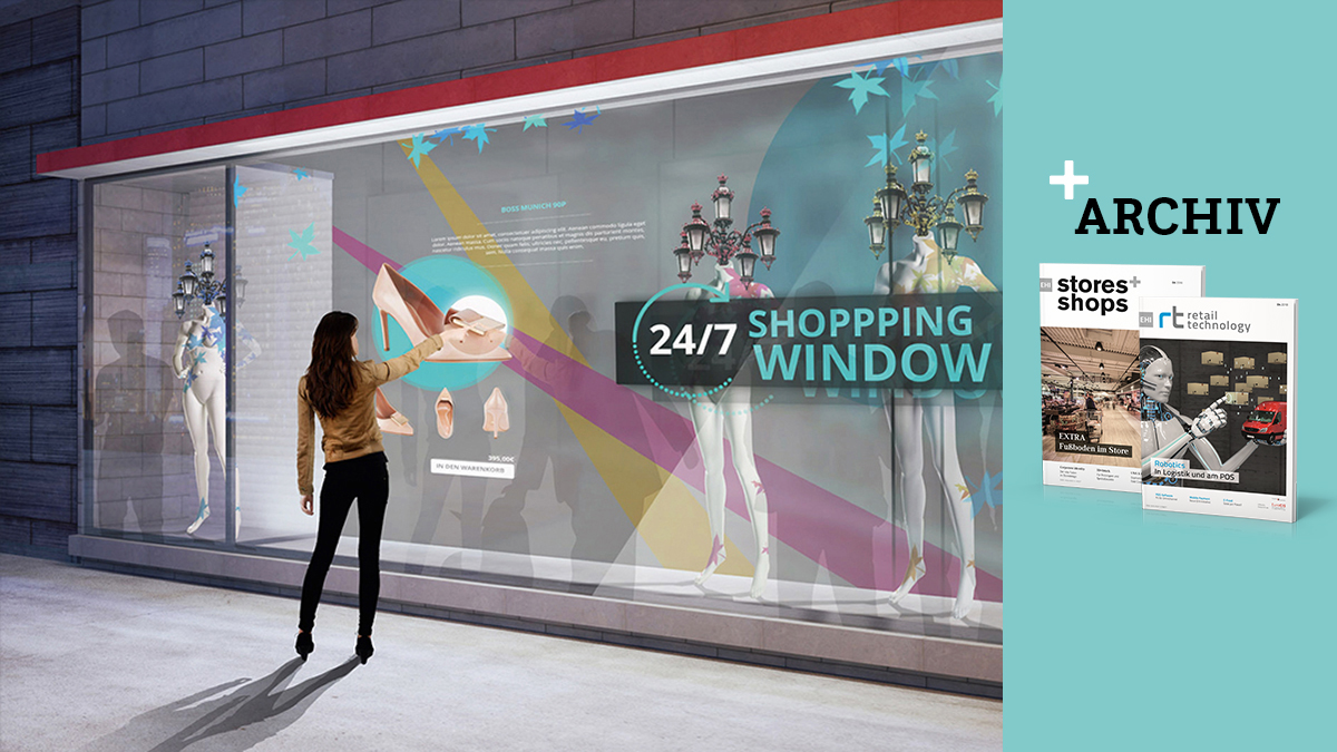 24/7-Shopping über interaktives Schaufenster | stores+shops